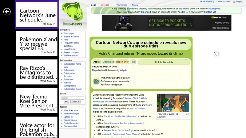 Pokemon Windows 8 App - Japan Powered